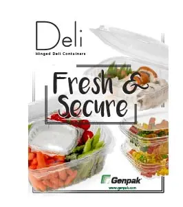 Genpak Product Brochures: Hinged Containers, Compostable Cups & More