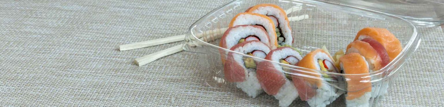 Grab And Go Food Containers: Hinged To Go Containers