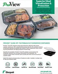 Genpak Product Brochures: Hinged Containers, Compostable Cups & More